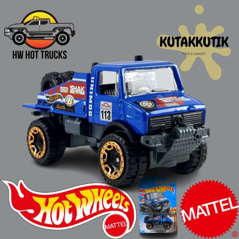 Jual Hot Wheels Mobil Pickup Pemadam Mercedes Benz Unimog 1300 Biru Hw ...