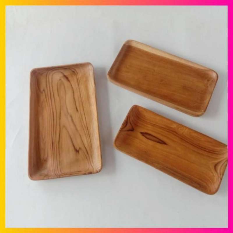 Jual Aruna Wooden Serving Tray Set / Nampan Kayu / Coofee Tray / Bill ...