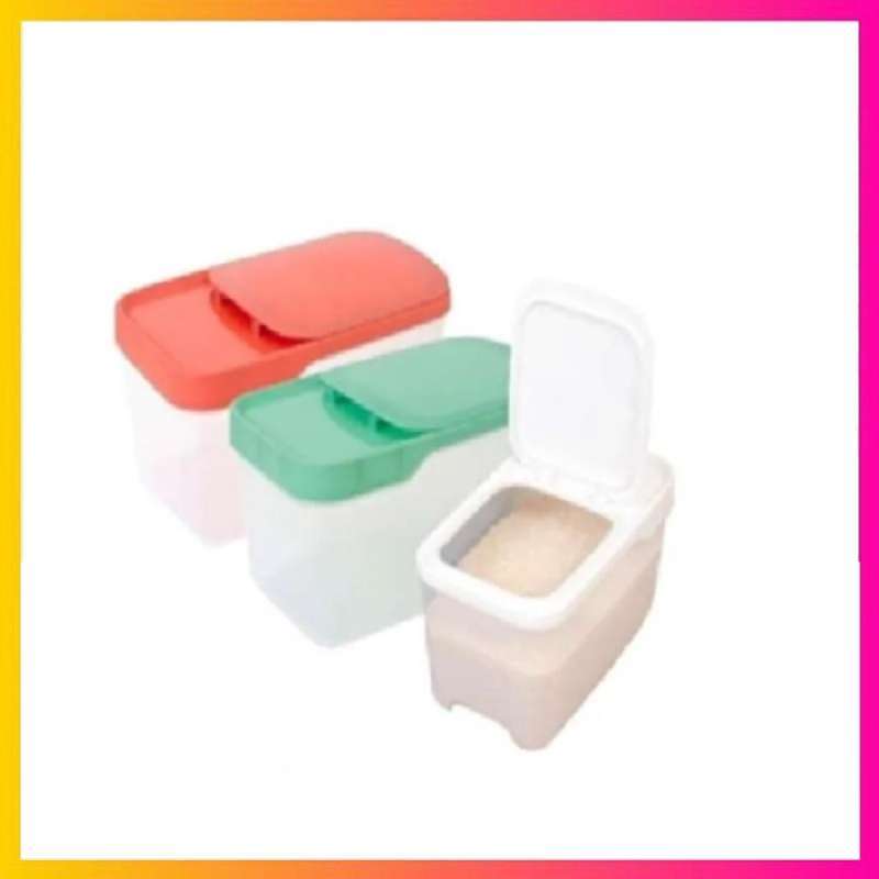 Jual Rice Box Tempat Beras 5 Kg - Food Grade Free Gelas Ukur Kiara By ...