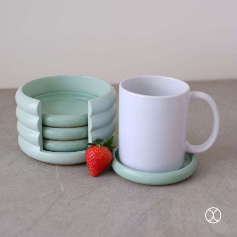 Jual Concreate Coaster Box Terra / Tatakan Gelas Set / Alas Gelas Set ...