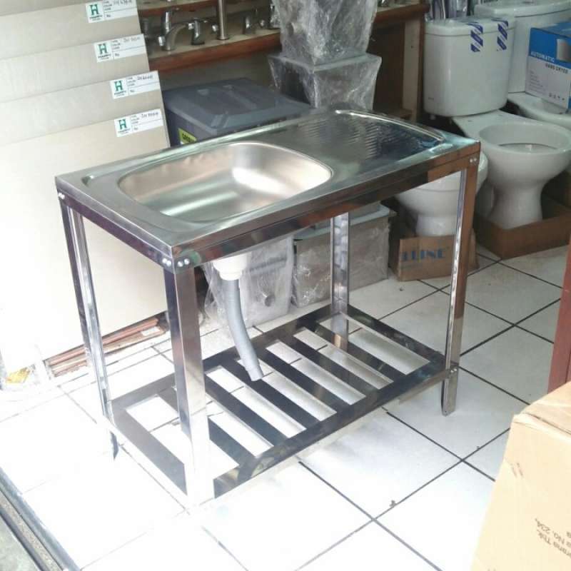 Jual Bak Cuci Piring Set Dengan Meja Dan Kaki Stainless Steel Di Seller ...