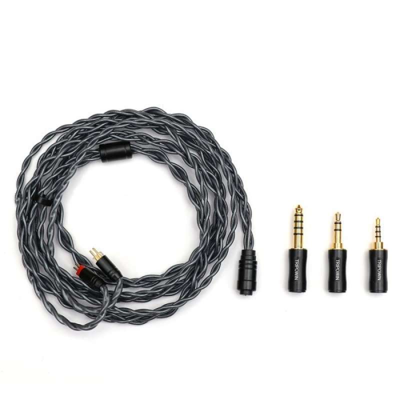 Promo Tripowin Noire 24awg Occ 2.5/3.5/4.4mm Changeable Cable Kabel ...