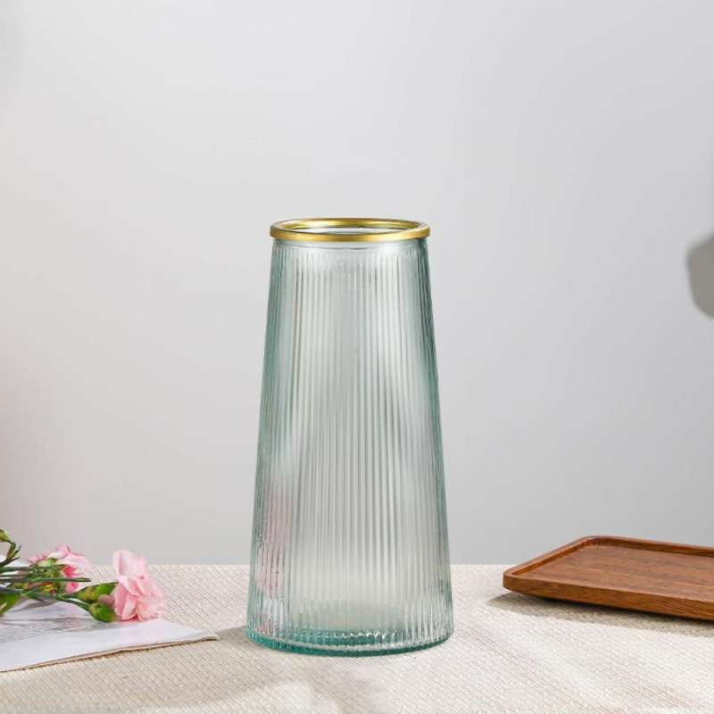 Jual Qintong Vas Bunga Kaca Silinder Vertical Nordic Simple Glass Vase ...