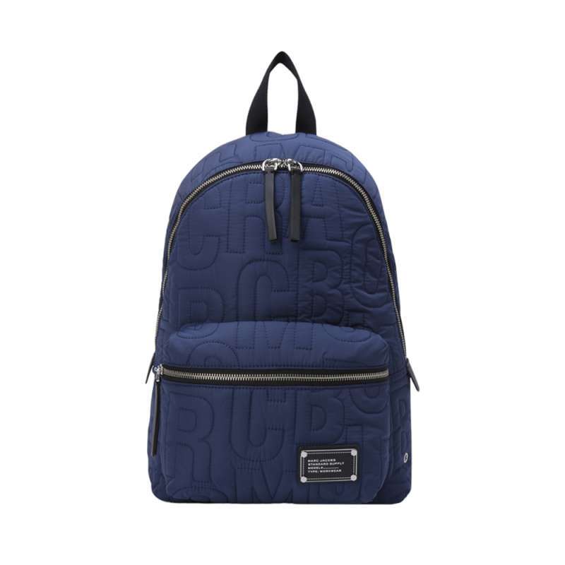 Promo Marc Jacobs Jumbled Logo Nylon Backpack Azure Blue Diskon 30% Di ...