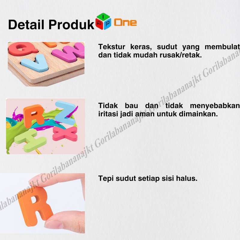 Jual Mainan Puzzle Kayu Alphabet Huruf Geometri dan angka - Huruf Di ...