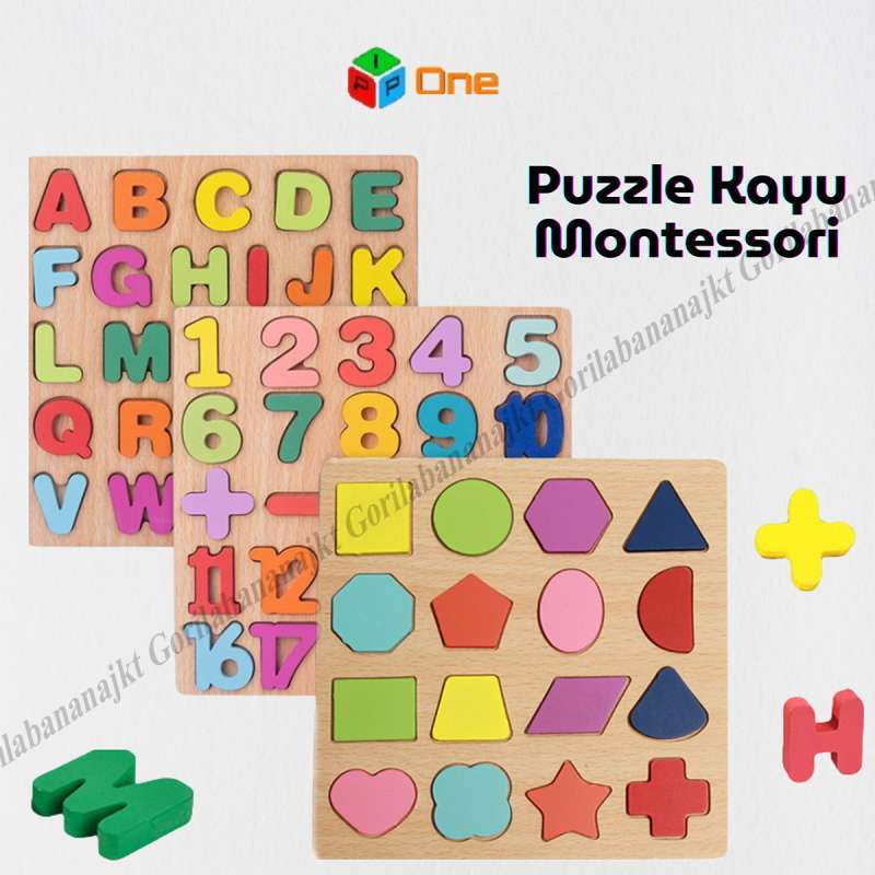 Jual Mainan Puzzle Kayu Alphabet Huruf Geometri dan angka - Huruf Di ...
