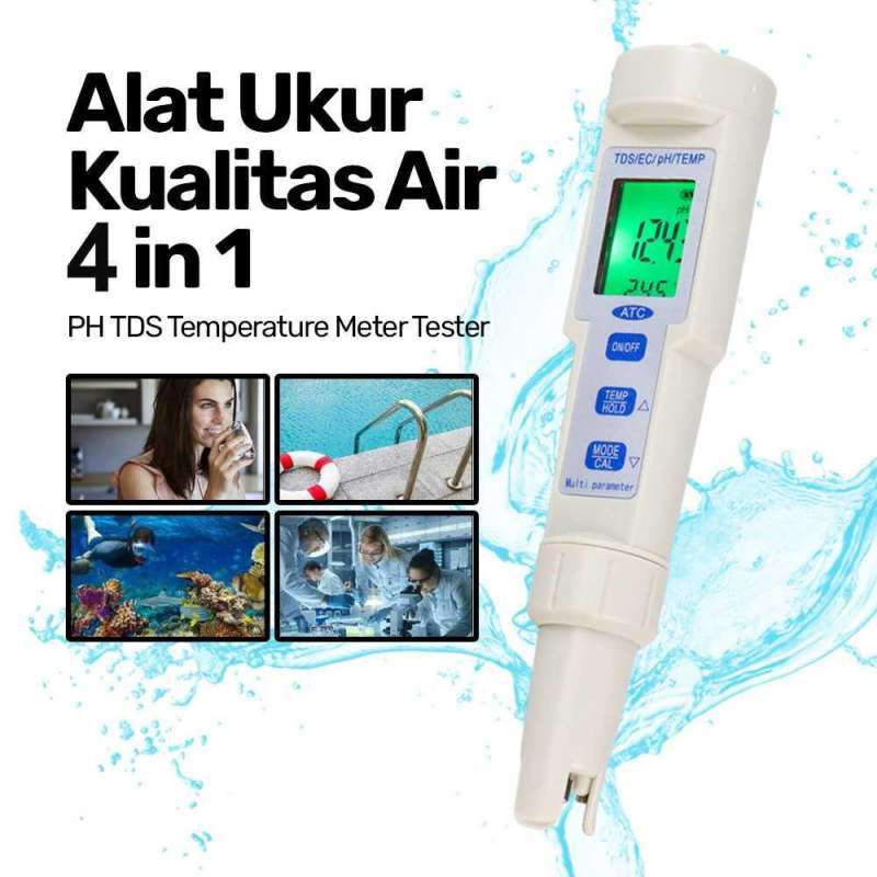 Jual Alat Ukur Kualitas Air 4 In 1 Ph Tds Temperature Meter Tester Kt ...