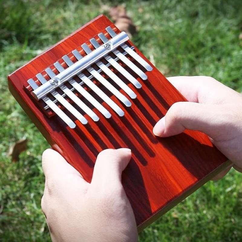 Jual 10 Key Kalimba Single Board Mahogany Thumb Piano Mbira With Tone ...
