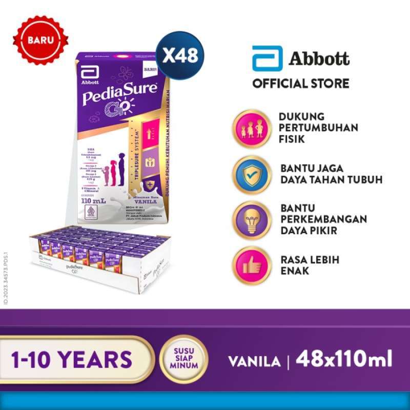 Jual Pediasure Go Vanila Formula Uht 48x110ml Di Seller Yama ...
