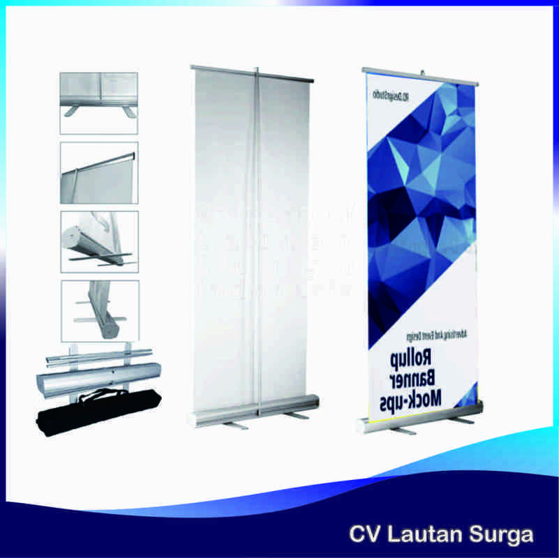 Promo 100% Produk Ori Roll Up Banner Alumunium Ukuran 160x60 Cm ...