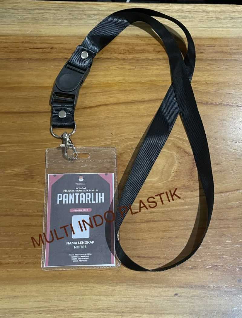 Jual Id Card Kpu/nametag Kpu/tali Lanyard 2 Cm/plastik Nametag Kpu/id ...