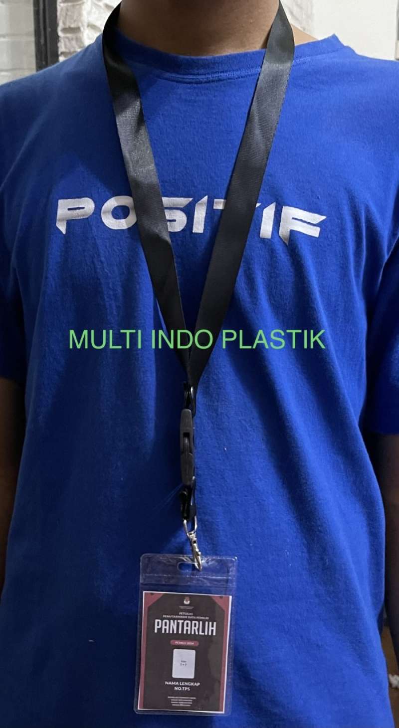 Jual Id Card Kpu/nametag Kpu/tali Lanyard 2 Cm/plastik Nametag Kpu/id ...