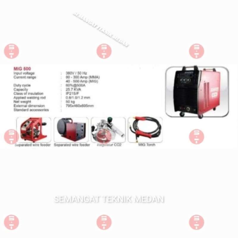 Jual Mig500 Mesin Trafo Travo Las Mig Migi Tanpa Gas Co2 500a 500 A Daiden Di Seller Semangat ...