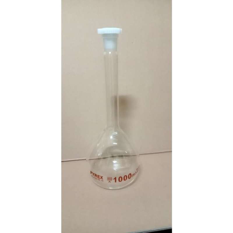 Promo Labu Ukur / Volumetric Flask 1000 Ml / 1 Liter - Pyrex Diskon 33% ...
