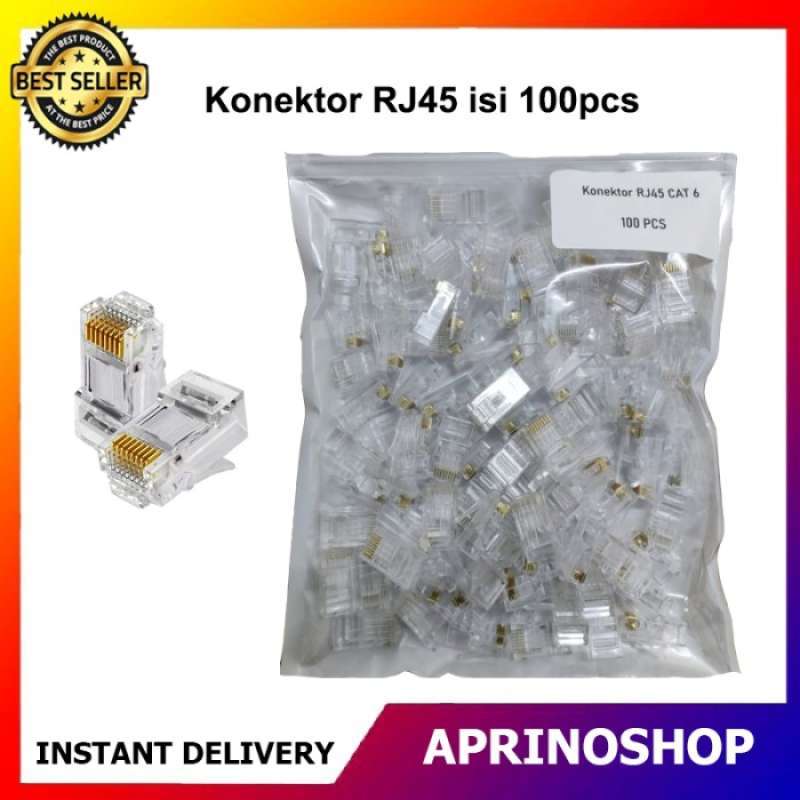 Jual Konektor Rj45 Cat6 Isi 100 Pcs Connector Rj45 Di Seller Velvet ...