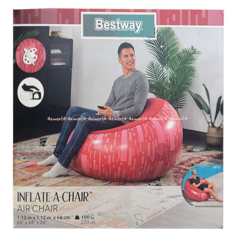 Jual Bestway Inflate A Chair Air Chair Kursi Sofa Pompa Bulat Pink Abu ...