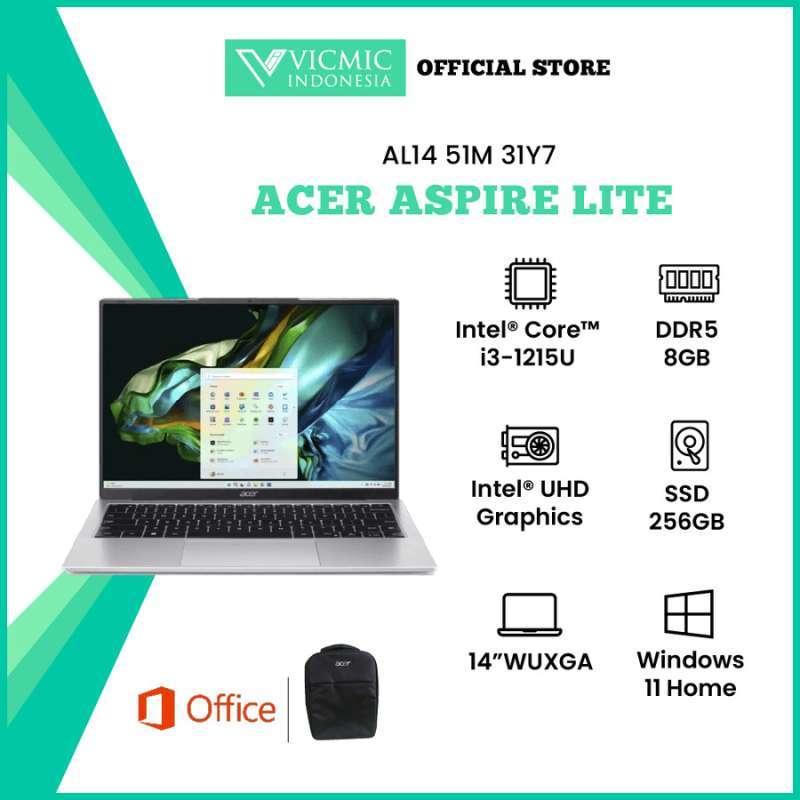Jual Acer Aspire Lite Al14-51m-31y7 [intel I3-1215u/ 8gb/ 256gb /wuxga ...