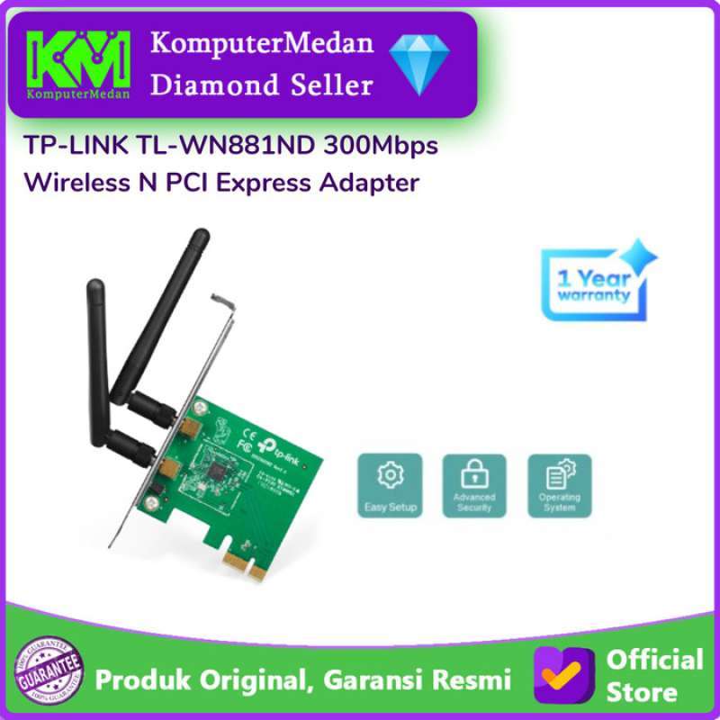 Jual Tp-link Tl-wn881nd 300mbps Wireless N Pci Express Adapter Tplink ...
