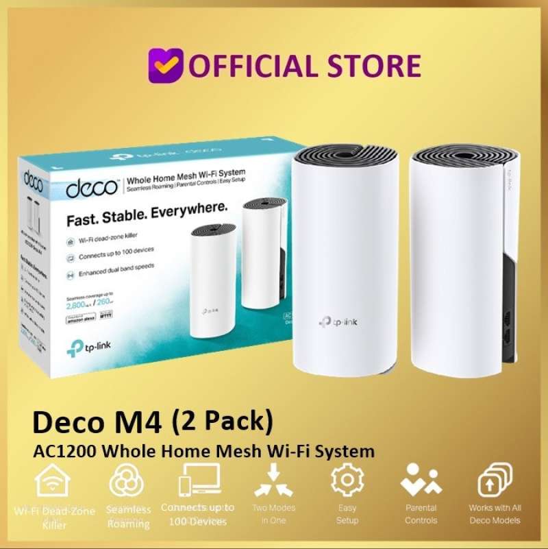 Jual Tp-link Deco M4 Ac1200 Tplink Whole Home Mesh Wi-fi System ( 2 ...