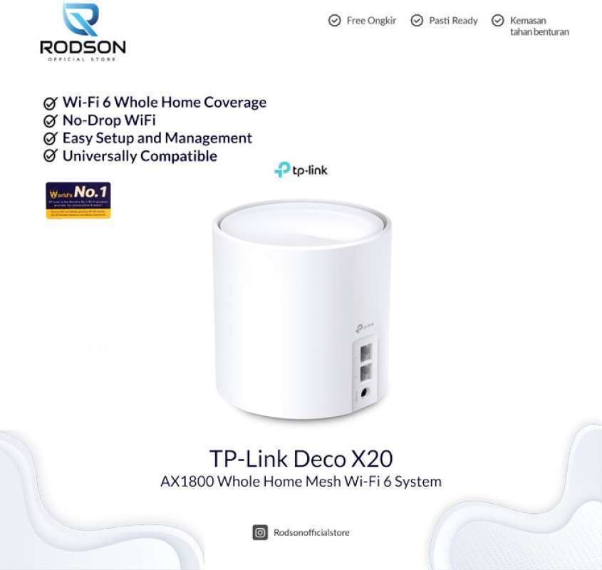 Jual Tplink Tp-link Deco X20 Ax1800 Whole Home Mesh Wi-fi 6 System Di ...