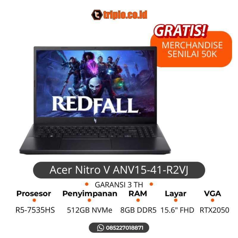 Jual Acer Nitro V Anv15-41-r2vj R5-7535hs 8gb 512gb Rtx2050 15'6 Win11 ...
