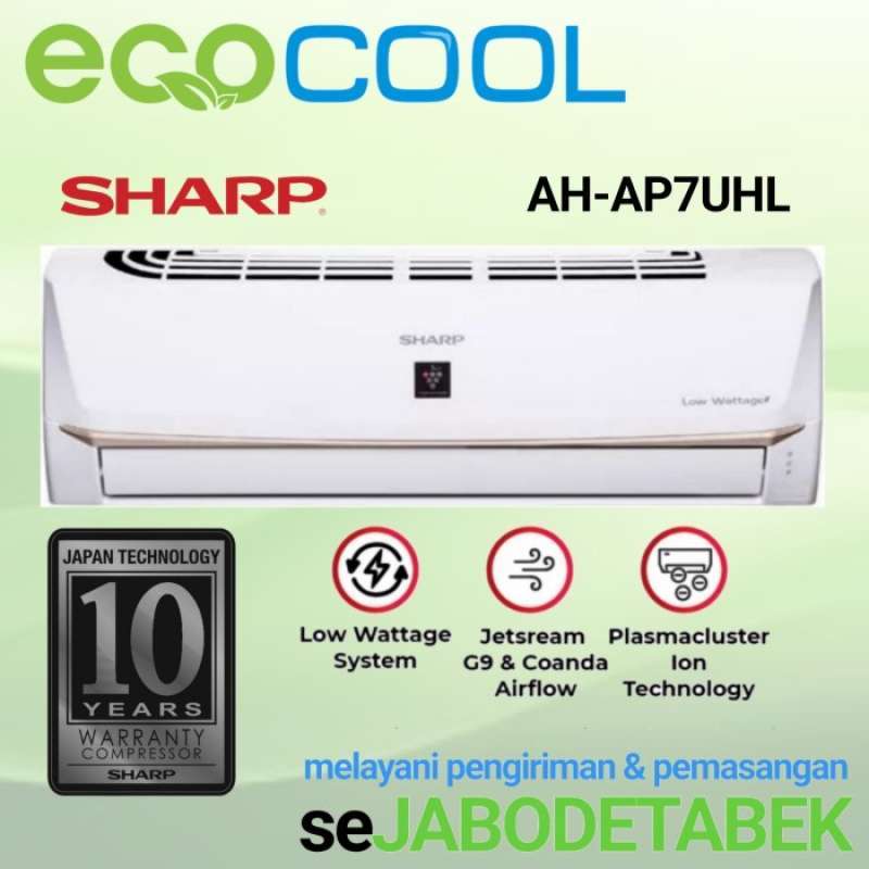 Promo Ac Sharp Ah- Ap 7 Uhl 3/4 Pk Plasmacluster Ah-a7uhl Harga Unit Only Diskon 23% Di Seller ...