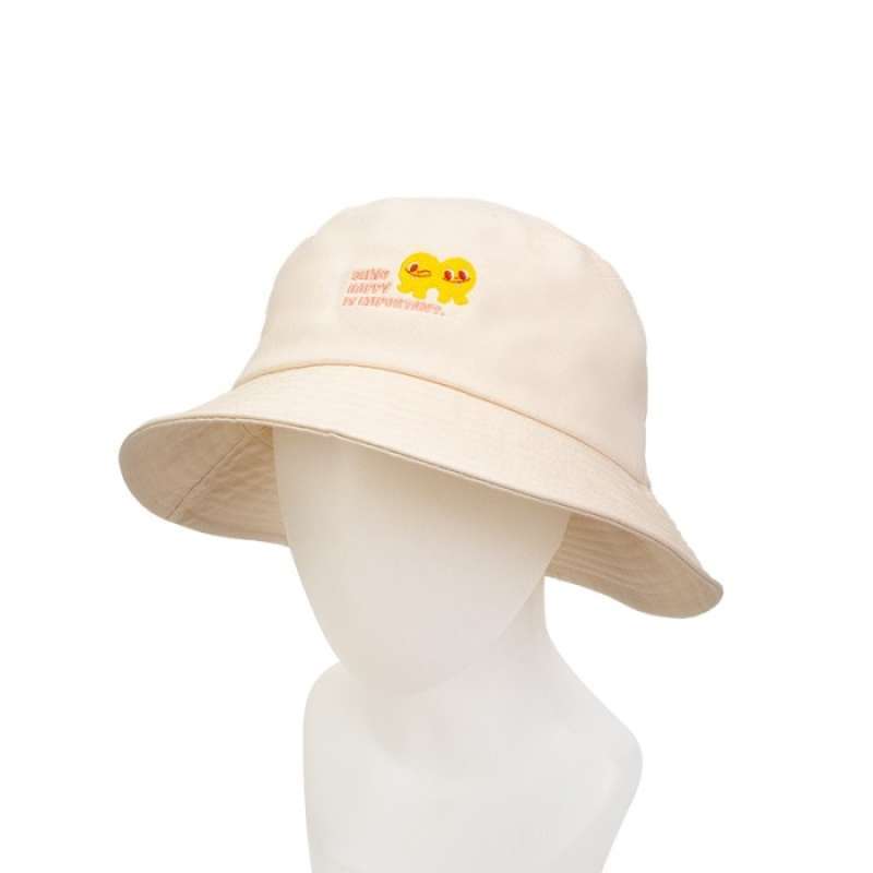 Jual Kkv Qd Nomo White Bucket Hat Topi Bucket Putih Bordir Kartun Di ...