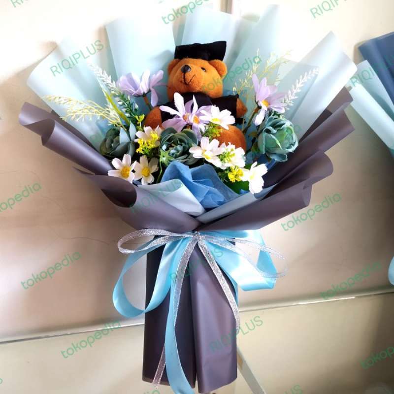 Jual Buket Bunga Boneka Wisuda, Free Kartu Ucapan Di Seller Velvet ...