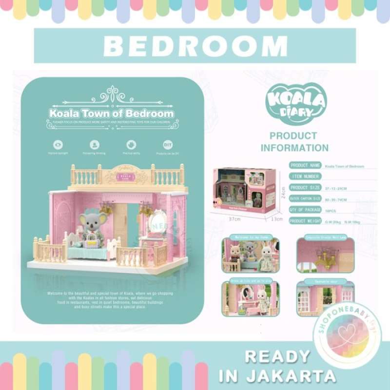 Jual Rumah Boneka Bunny Koala Diary Sylvanian Dollhouse Pretend Play ...