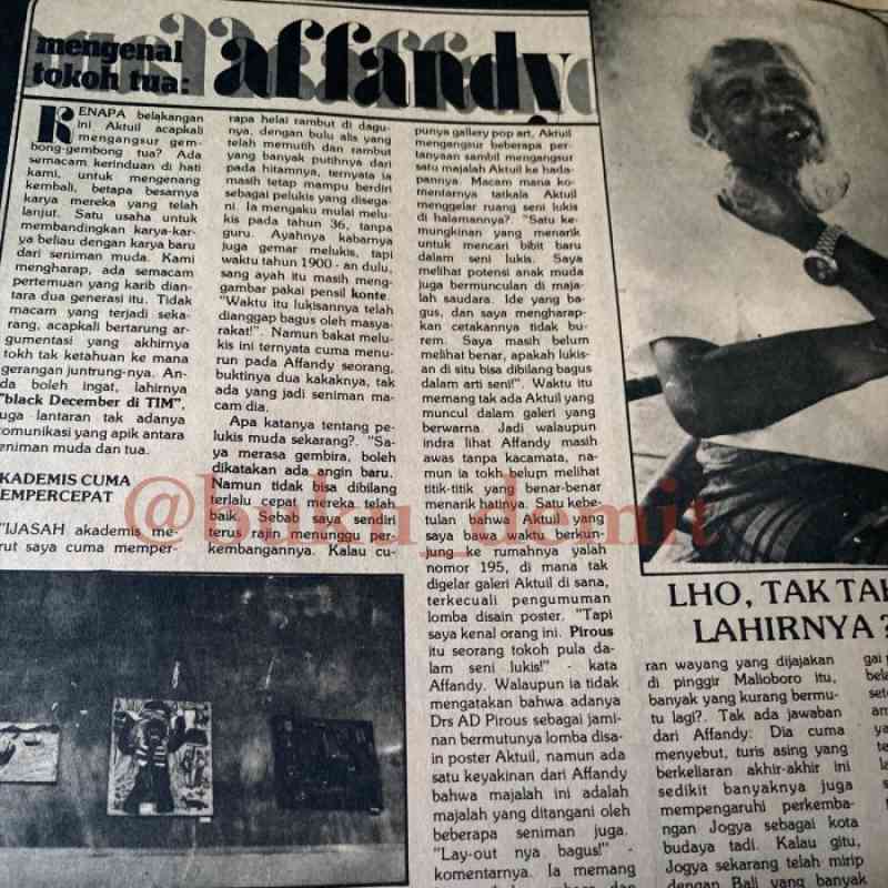 Jual Majalah Aktuil 1976 - Mengenal Maestro Pelukis Affandi / Affandy ...