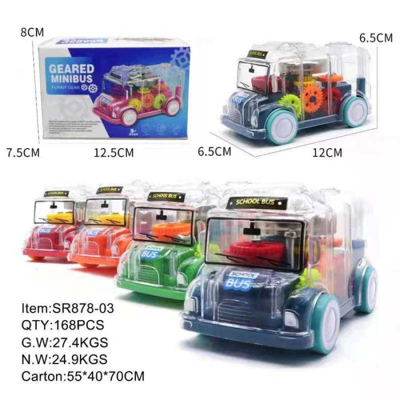 Jual Mainan Bus Kereta Gear Train Transparan Dorong Ada Lampu - Bus ...