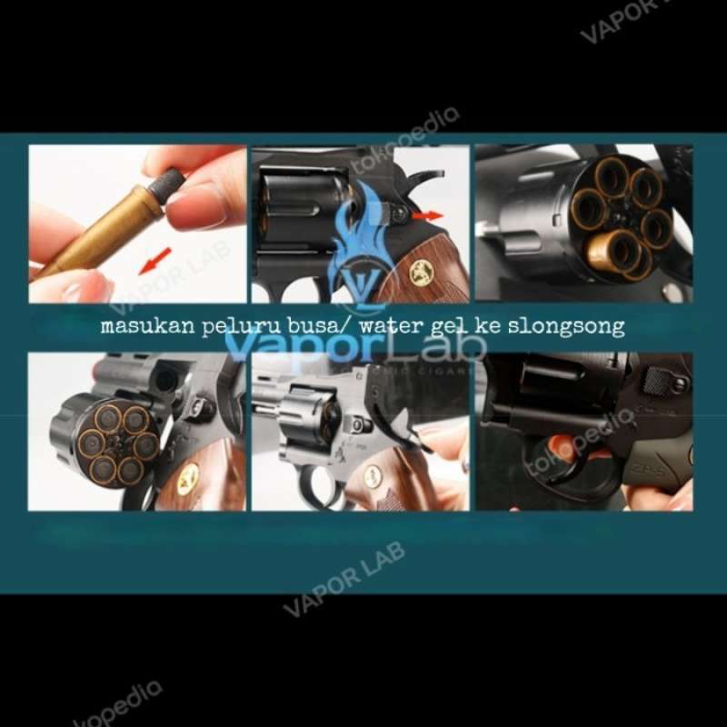 Jual Pistol Mainan Water Gel Soft Dart Toy Gun Python Zp5 Revolver Wgg ...