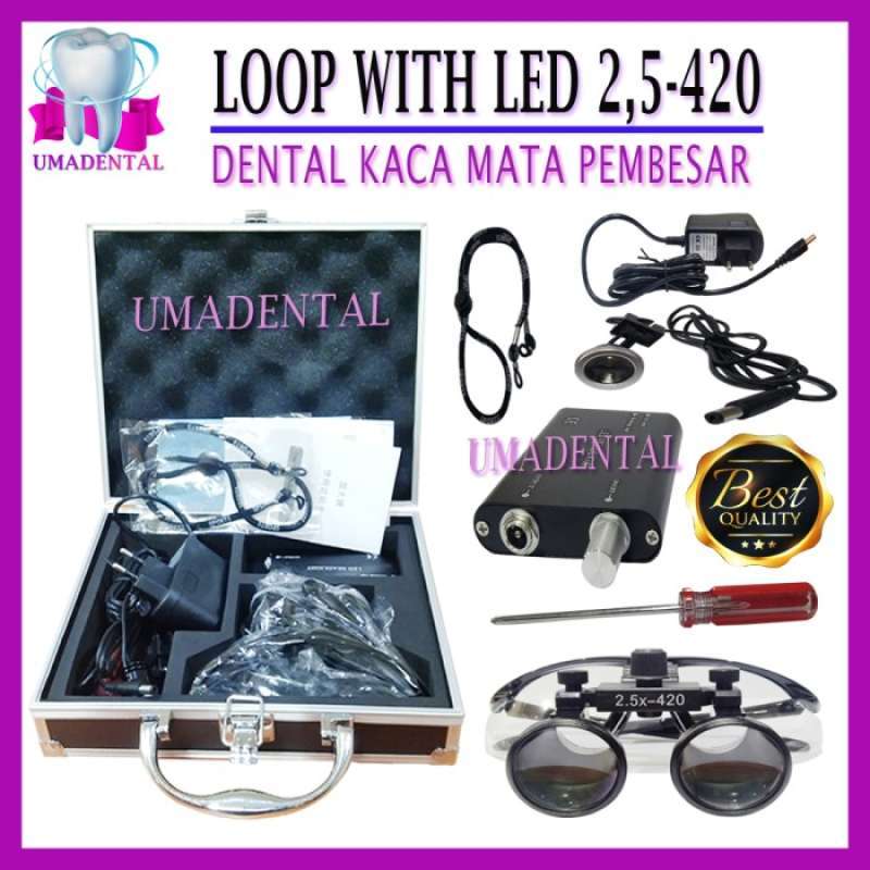 Jual Loop Loupe Lup With Led Kaca Mata Pembesar Dental Loops Dental ...
