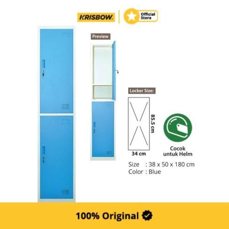 Jual Krisbow Loker 2 Pintu Single Column Locker - Biru Di Seller Velvet ...