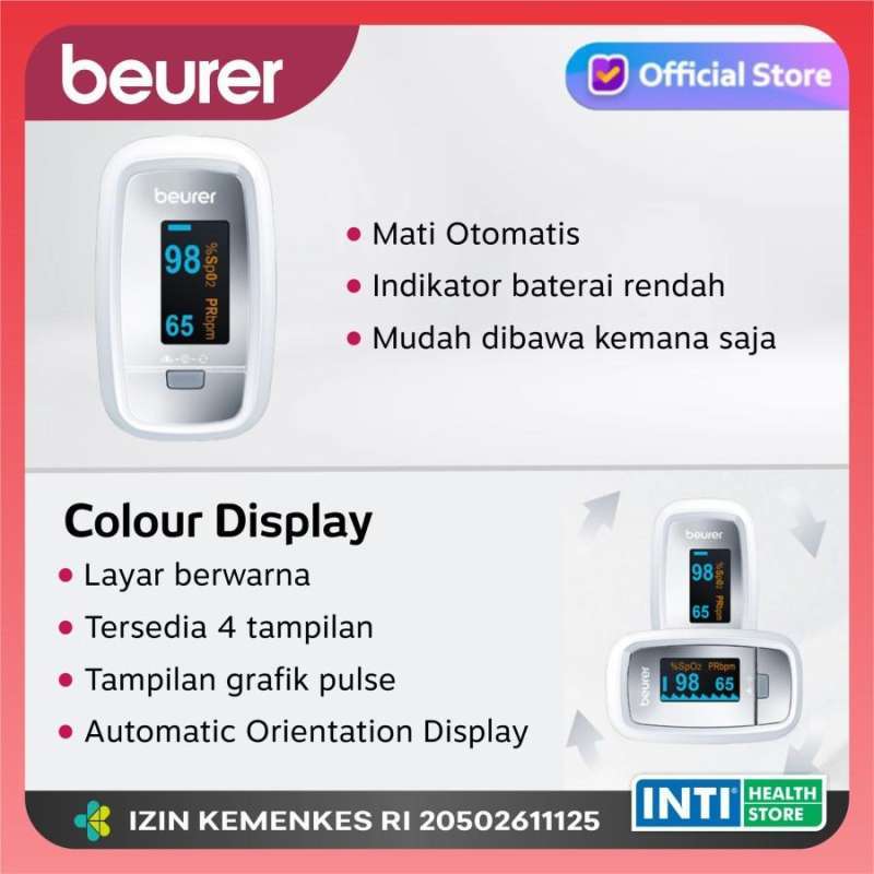 Jual Beurer Pulse Oxymeter Po-30 / Alat Saturasi Oksigen Di Seller Inti ...
