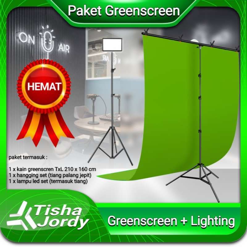 Jual Paket Green Screen Chroma Key Greenscreen Background Studio ...