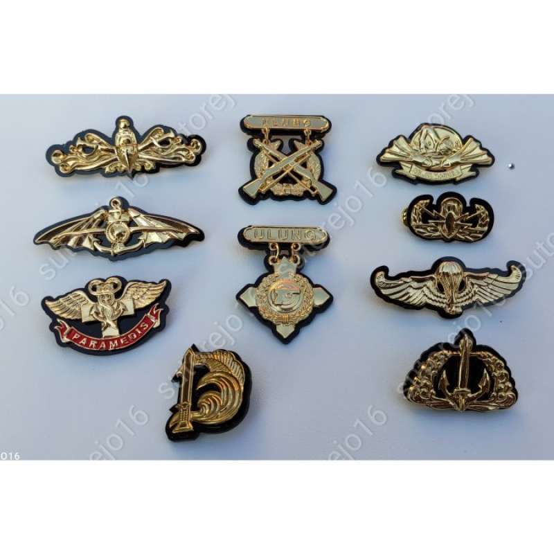 Promo Brivet Brifet Brevet Wings Tni Al Latar Mika Akrilik Miror Hitam ...