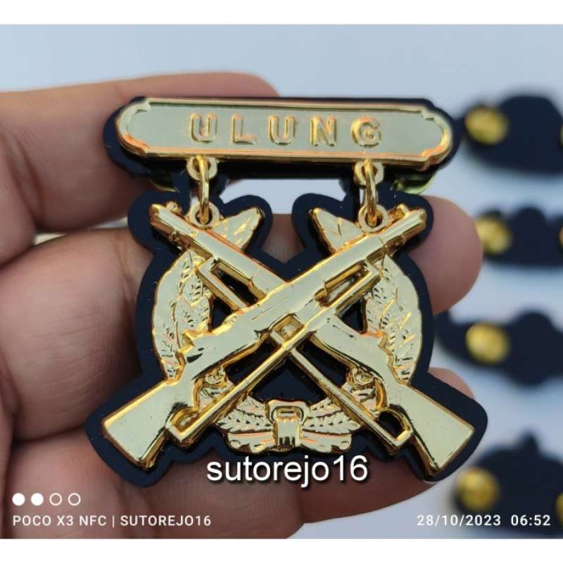 Promo Brivet Brifet Brevet Wings Tni Al Latar Mika Akrilik Miror Hitam ...