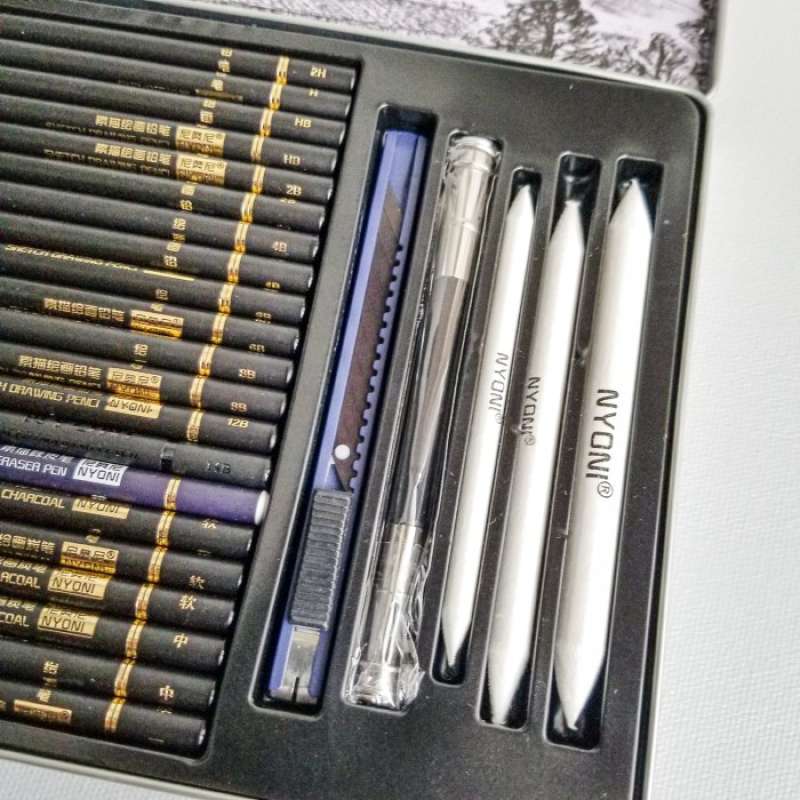 Jual Nyoni Drawing Pencil Set N8136 Tin Case Di Seller Tombstone ...