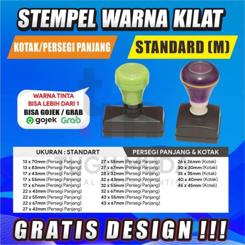Jual Stempel Flash / Stamp Warna Custom - Gratis Design - Kotak-persegi ...