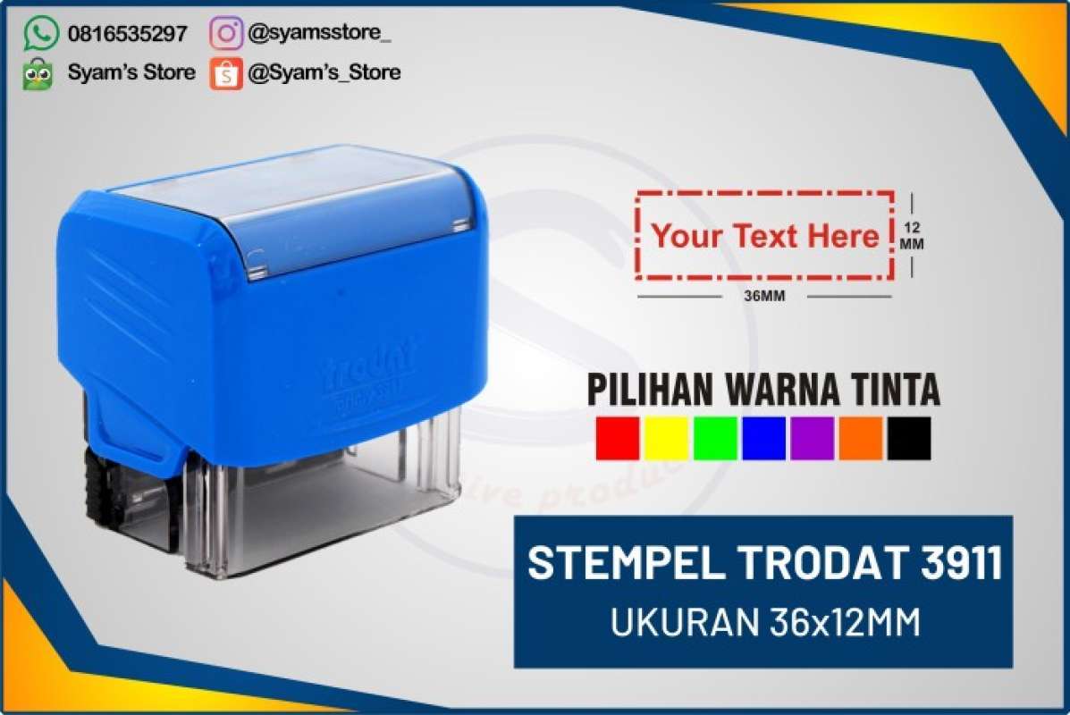 Jual Stempel Trodat 3911, Stempel Otomatis,nama,dokter,lunas,copy,asli Dll Di Seller Regstore ...