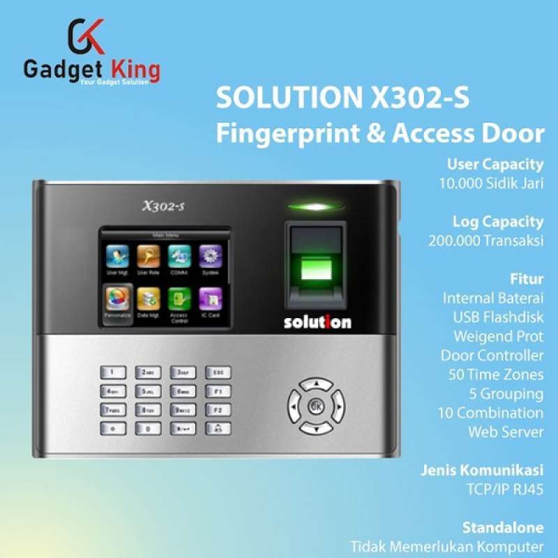 Jual Fingerprint Mesin Absensi Solution X-302s X302s Di Seller Hoki ...
