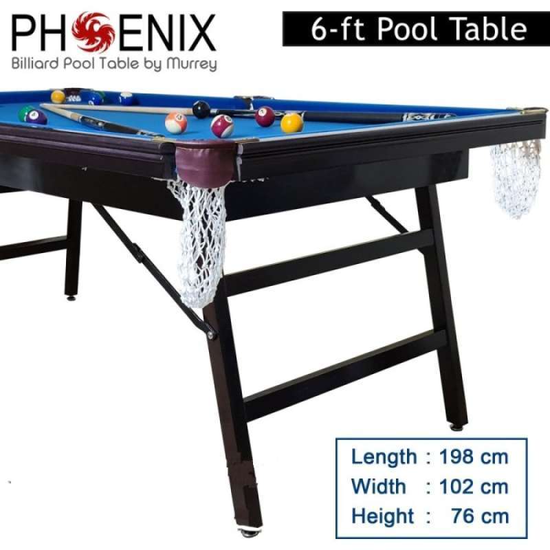 Jual Meja Billiard Pool Table 6-ft 6 Feet Mdf Biliar Billiar Foldable ...