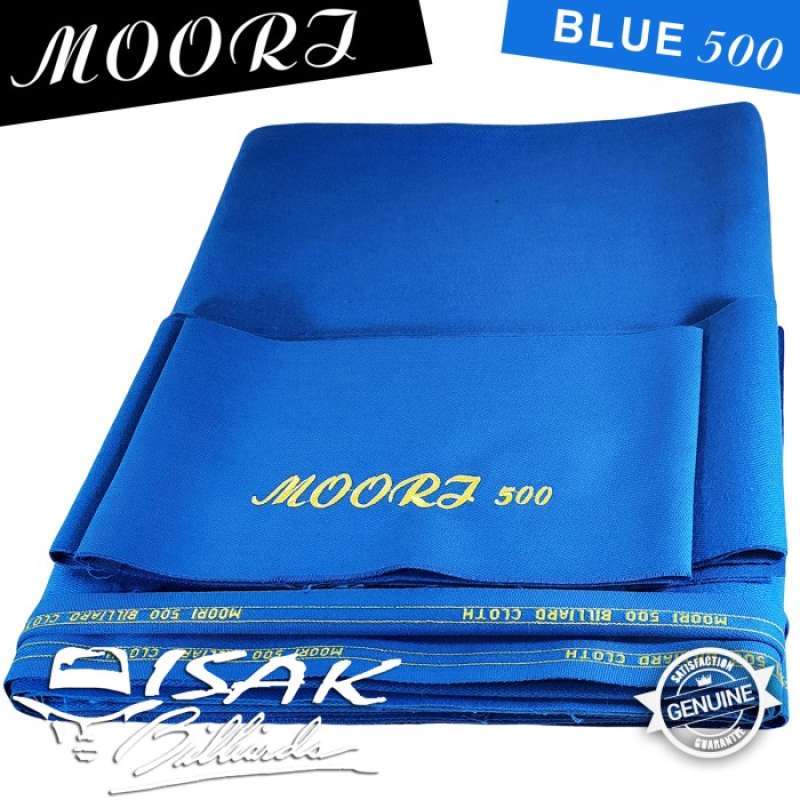 Jual Moori 500 Billiard Cloth El. Blue 9-ft Worsted Kain Laken Meja ...