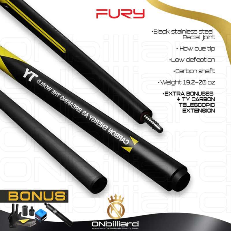 Jual Fury Ty Loki Carbon + Extension Cue Stick Stik Play Billiard ...