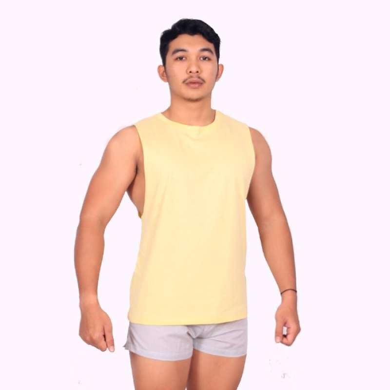 Jual Singlet Pria Dewasa Tank Top Gym Tidur Dalaman Indonesia - Denim ...