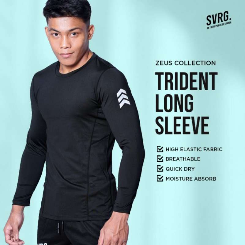 Jual Svrg. Trident Long Sleeve - Baselayer Pria - Manset Baju Olahraga ...