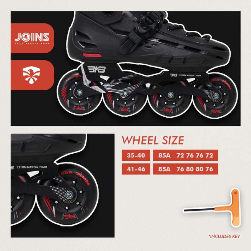 Jual Sepatu Roda Inline Skate Pemula Bkb B5s Black - B5shtm4142 Di ...
