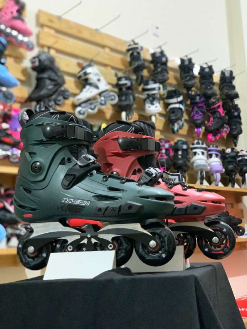 Jual Sepatu Roda Inline Skate Pemula Flying Eagle Falcon Green ...