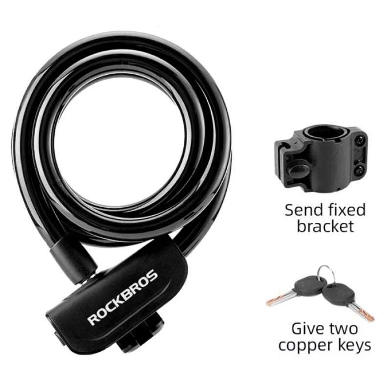 Jual Rockbros Rks515 Kunci Gembok Sepeda Bicycle Lock Ring With Bracket ...